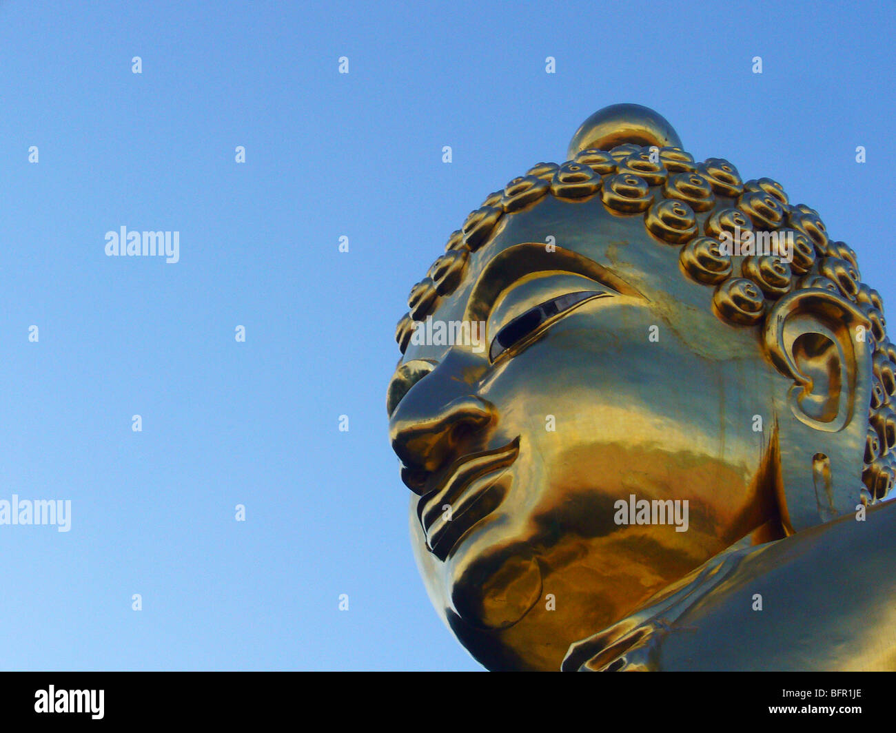 Northern Thailand - Large Buddha statue in the Golden Triangle Stock ...