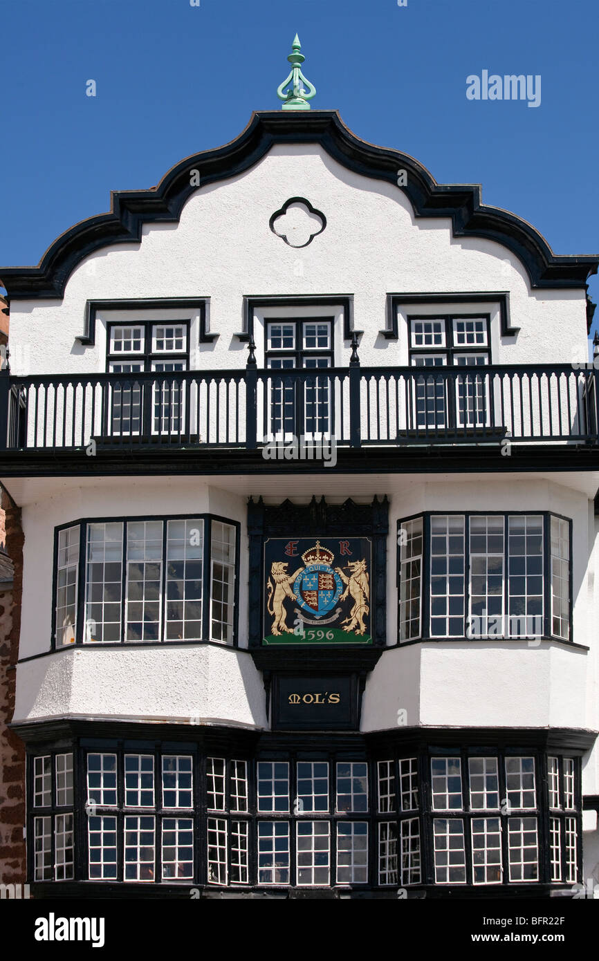 Molls Old Coffee House in Exeter, Devon, England. This building dated ...