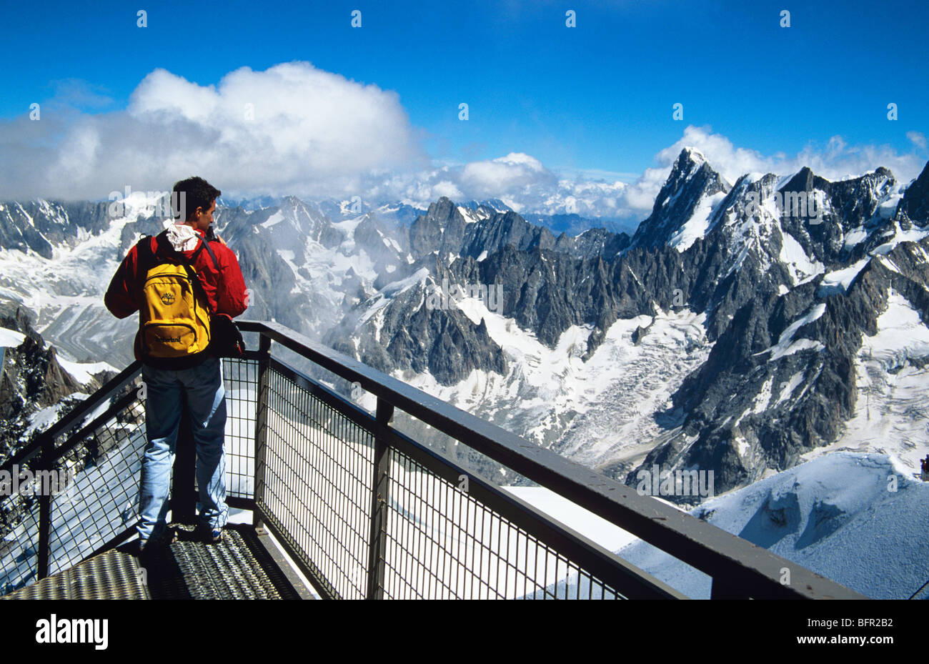 Chamonix Mont Blanc - Beautiful alpine scenery viewed from the summit ...