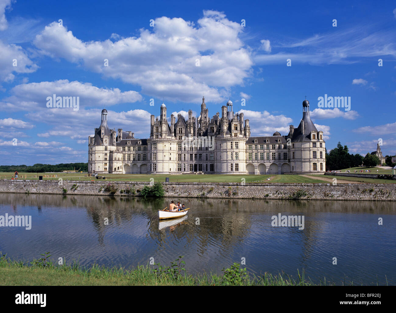 Chateau de Chambord, the largest chateau in the Loire Valley Stock ...