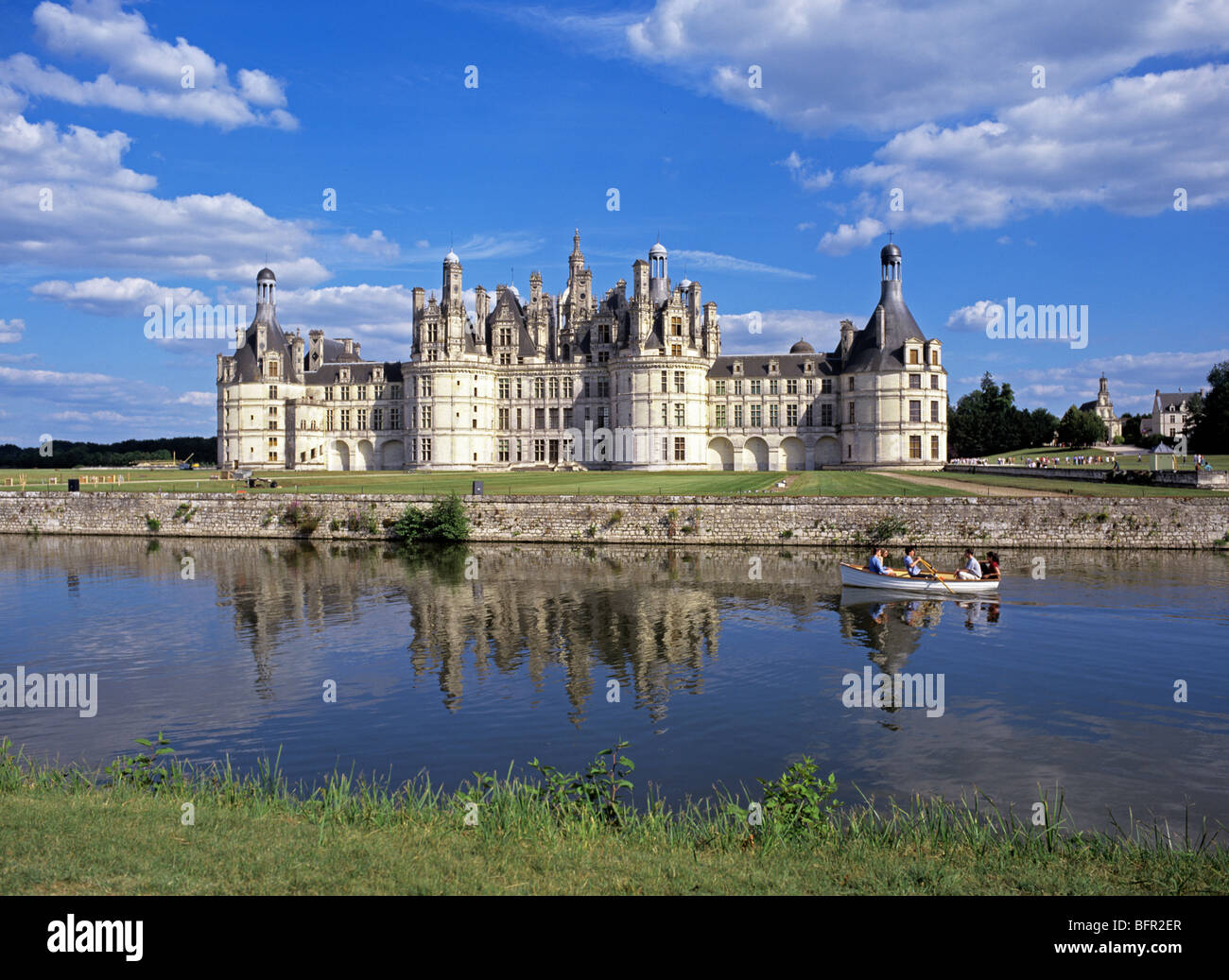 Chateau de Chambord, the largest chateau in the Loire Valley Stock ...