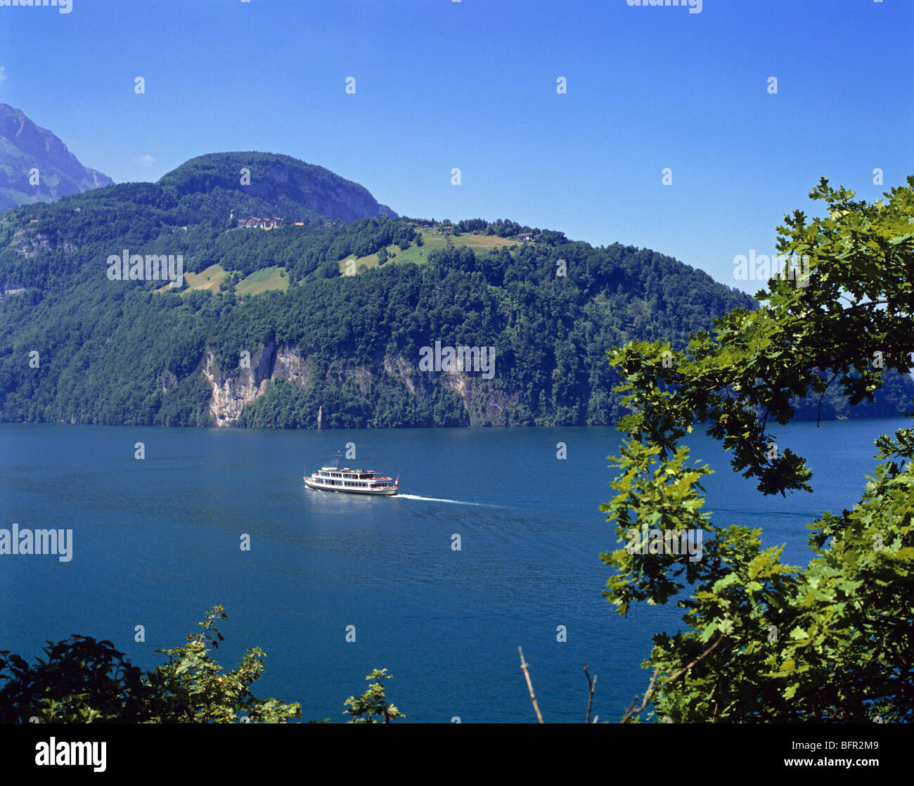 View of Lake Lucerne from near the Swiss city of Lucerne Stock Photo ...