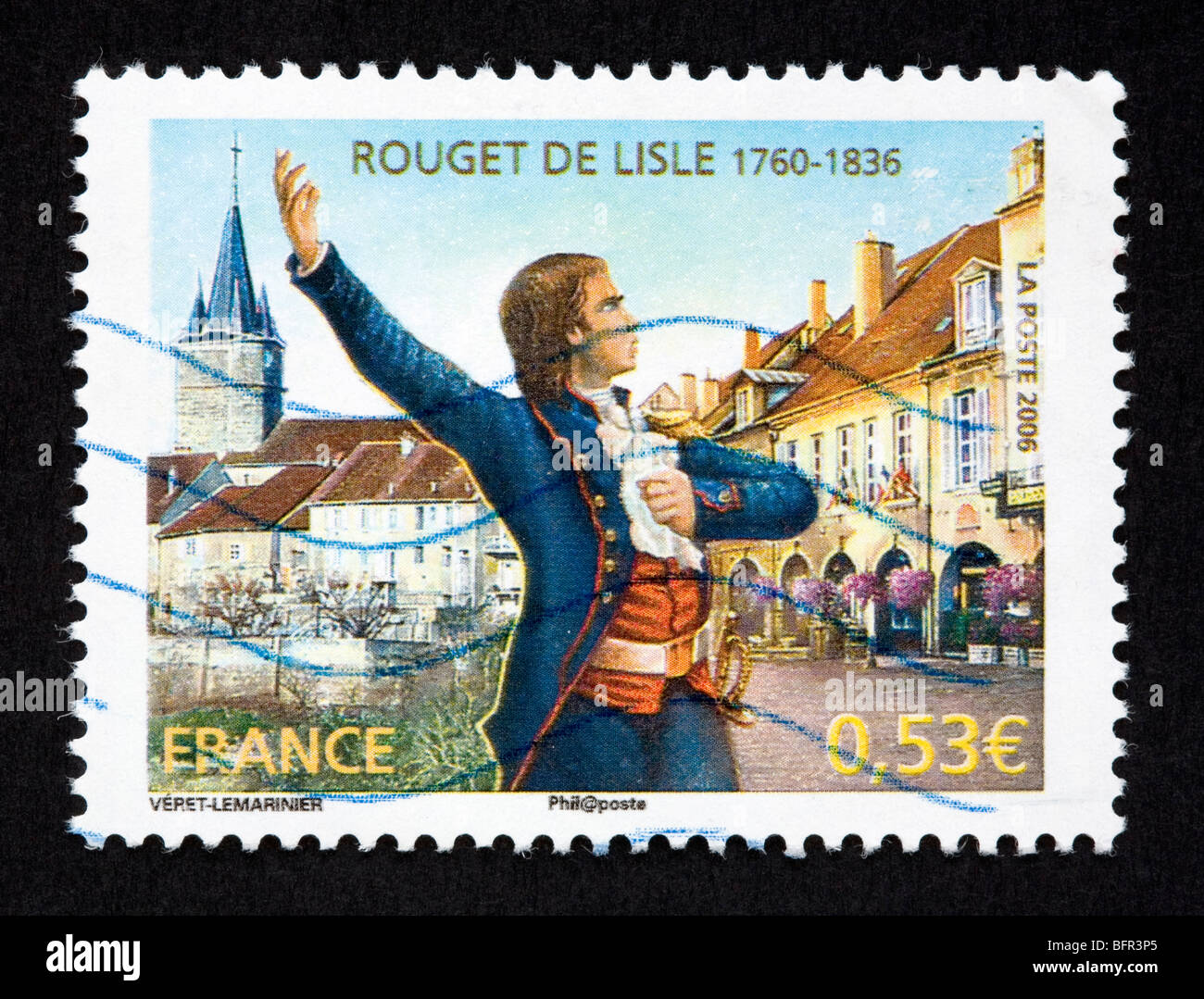 French postage stamp Stock Photo - Alamy