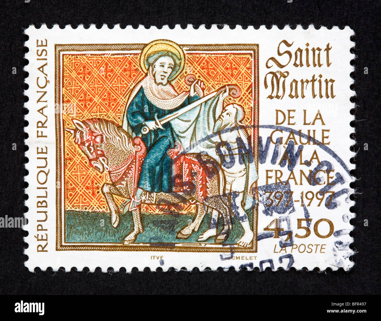 French postage stamp Stock Photo - Alamy