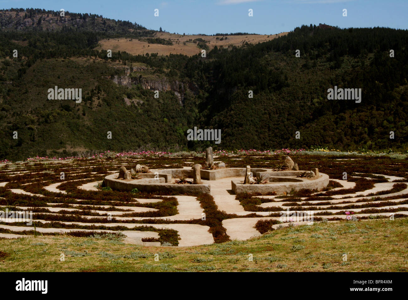 The labyrinth at The Edge in Hogsback Stock Photo - Alamy