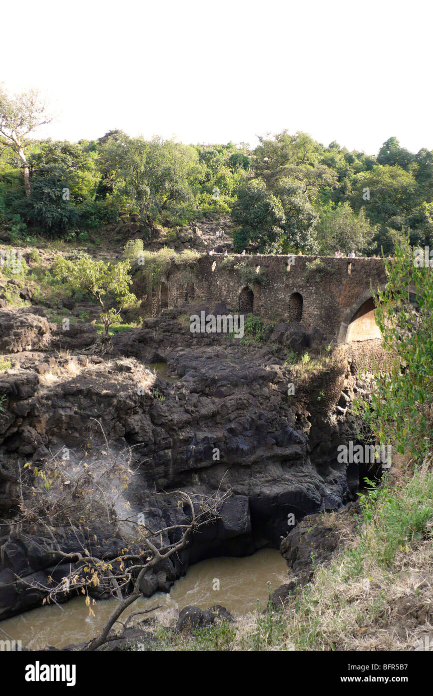 The Portuguese bridge near the Blue Nile falls Stock Photo - Alamy