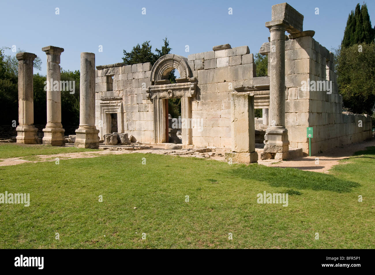 Third century C.E Synagogue at Baram upper Galilee Israel Stock Photo ...