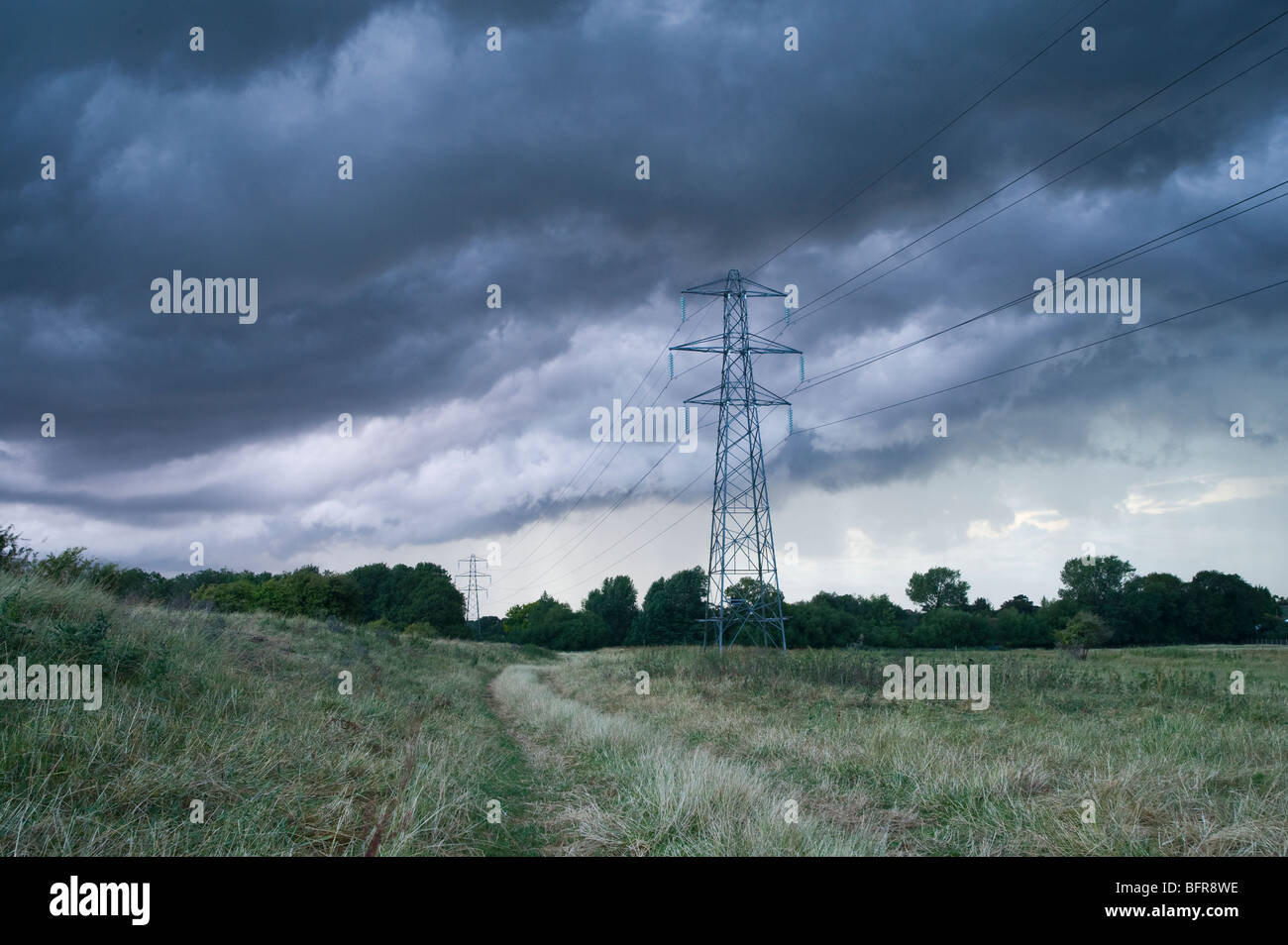 Storm power lines uk hi-res stock photography and images - Alamy