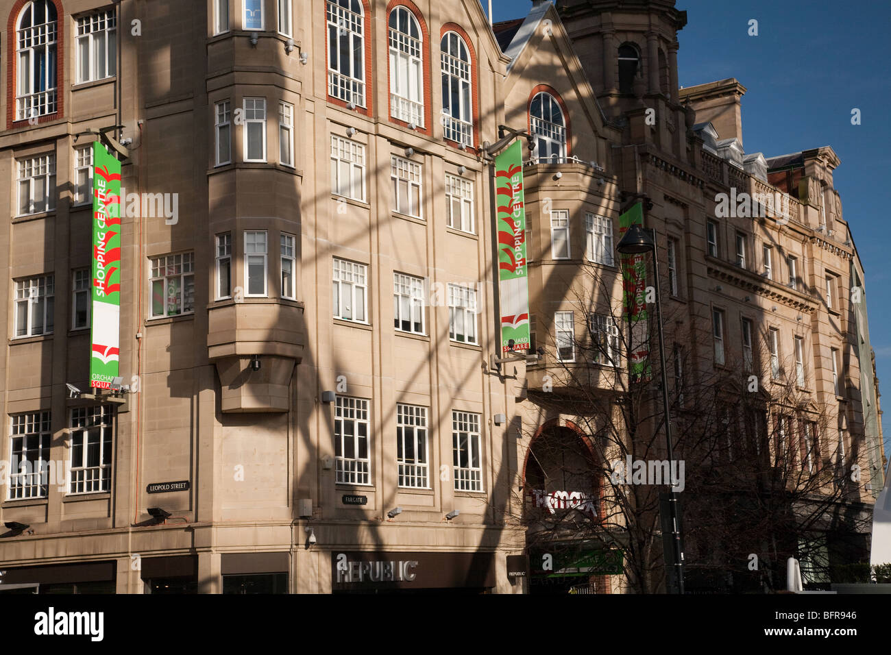 A shadow of the big wheel, the Sheffield Eye, on Fargate, Sheffield ...