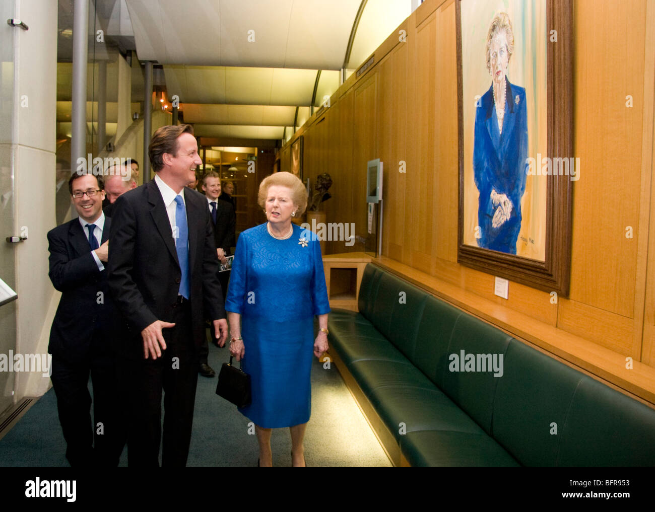 David Cameron and Lady Thatcher visiting Parliament in October 2007 ...