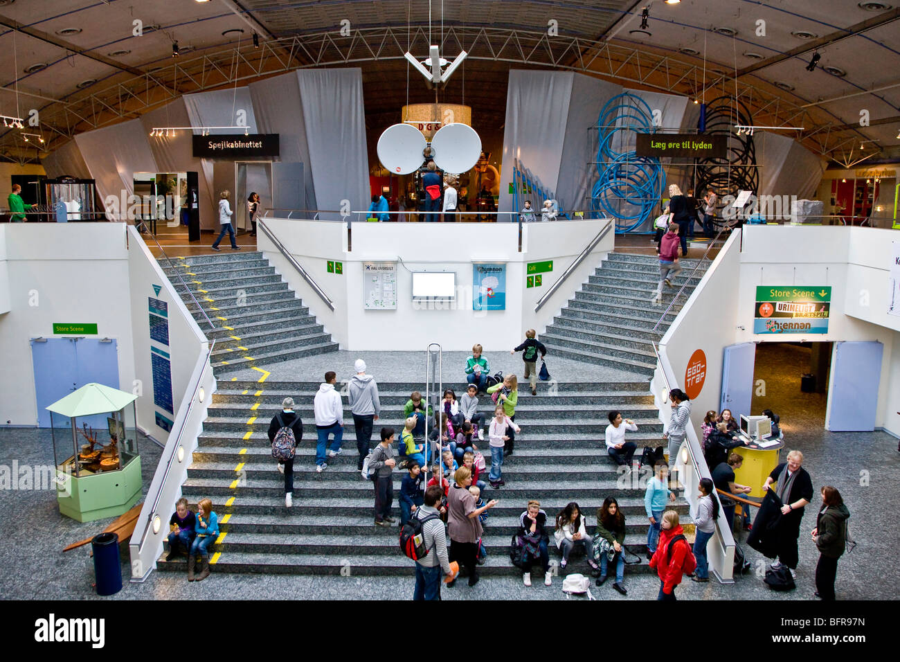 The main Hall at the Experimentarium Science Centre in Copenhagen Stock ...