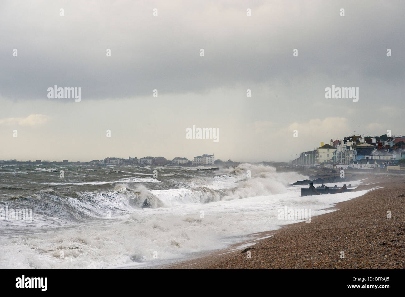 Rough seas during storm. Sandgate, Kent, UK Stock Photo - Alamy