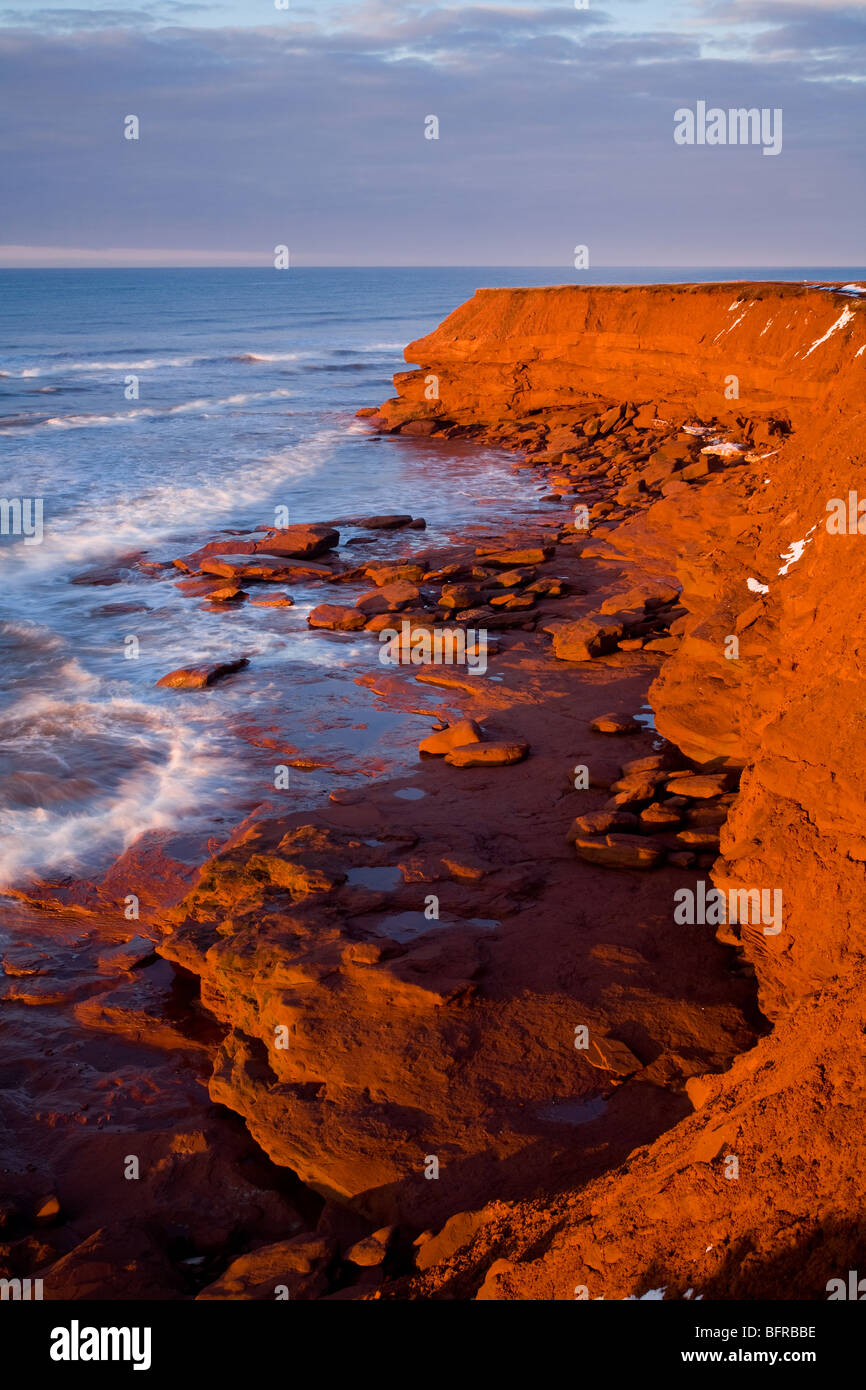 sandstone cliffs, Cavendish, Prince Edward Island National Park, Canada ...
