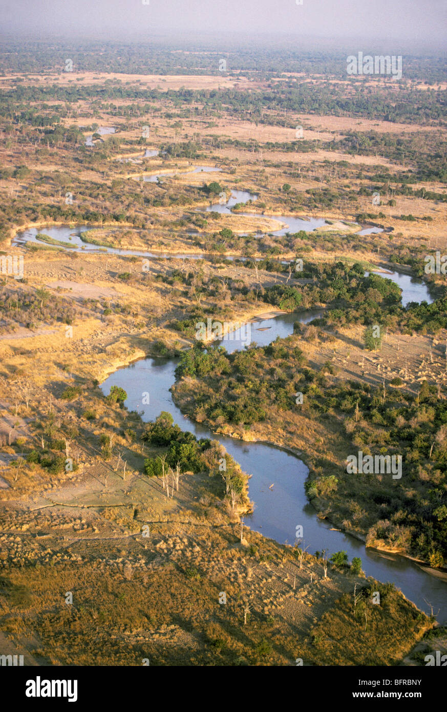 Aerial view of the Mupamadzi river Stock Photo - Alamy