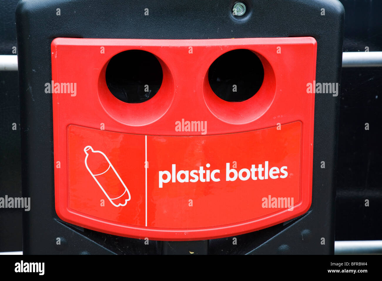 Plastic bottle recycling bin Stock Photo - Alamy