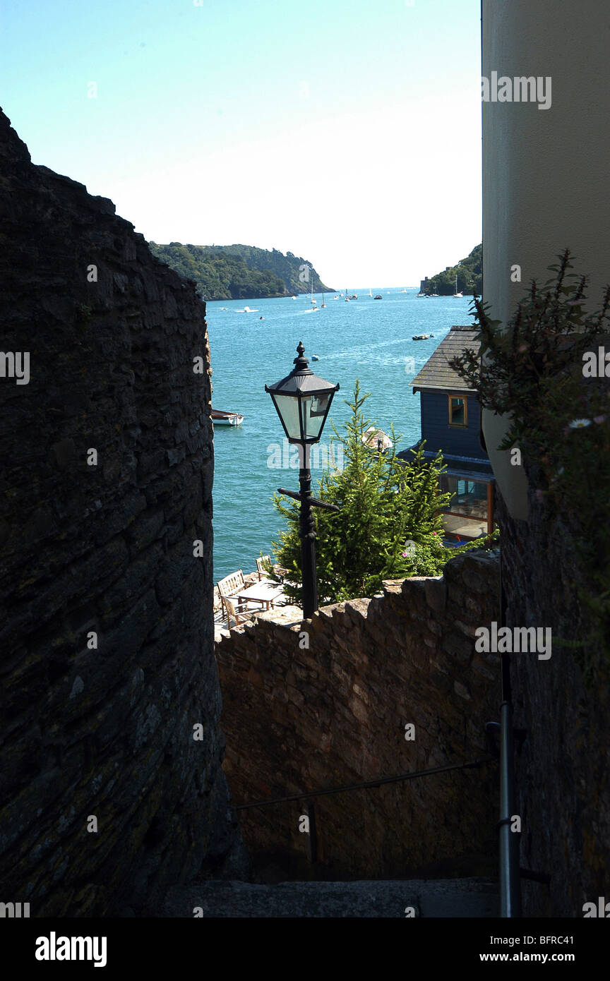 The narrow entrance to the Dart Estuary. Dartmouth, Devon UK Stock ...