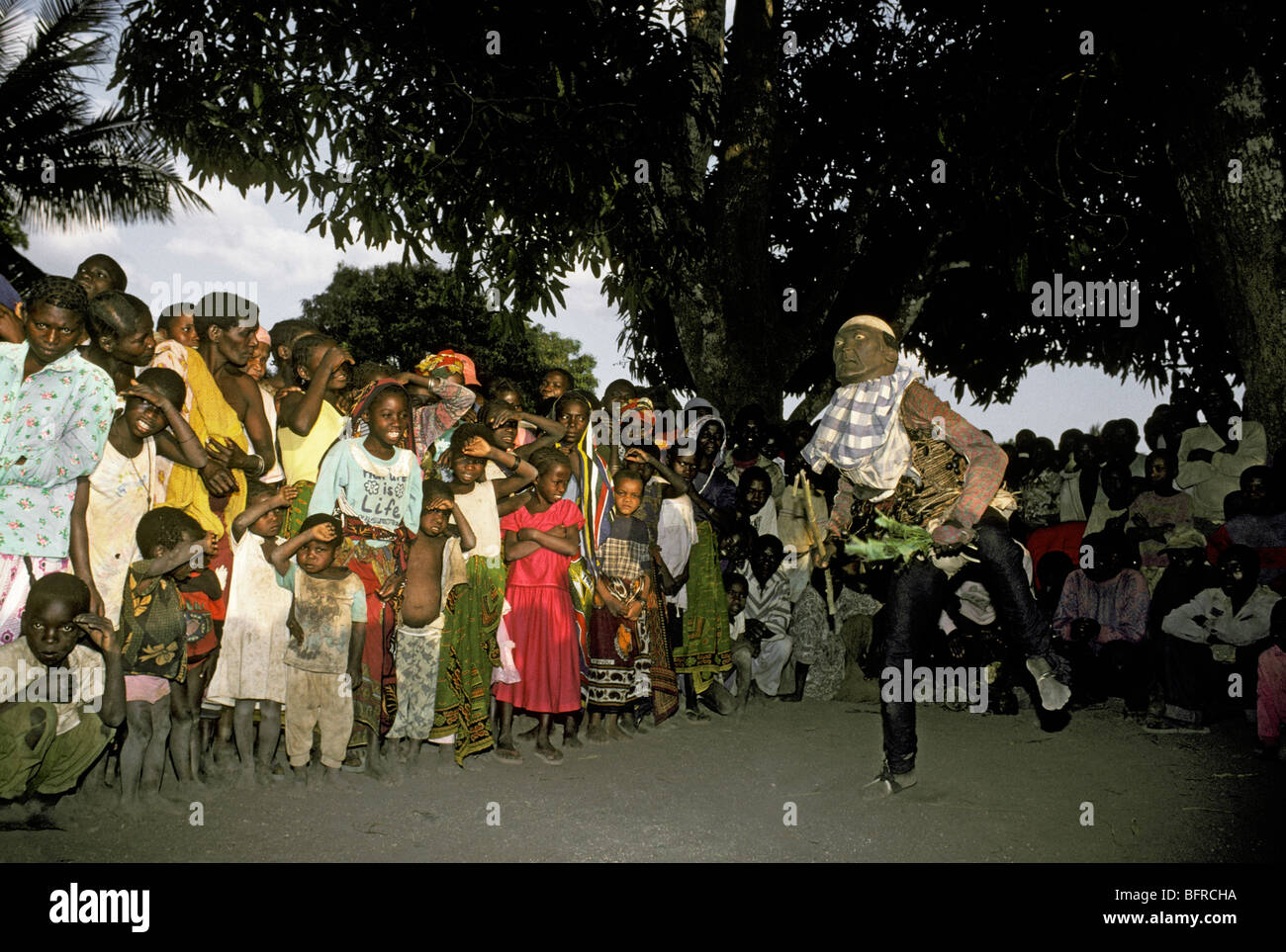 Rafaela Rufigi dancer the Mapico dance of the Makonde surrounded by ...