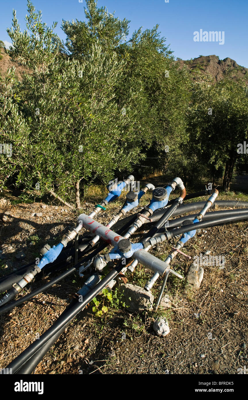 dh Mythi area FARMING GREECE CRETE Water junction pipes metering ...