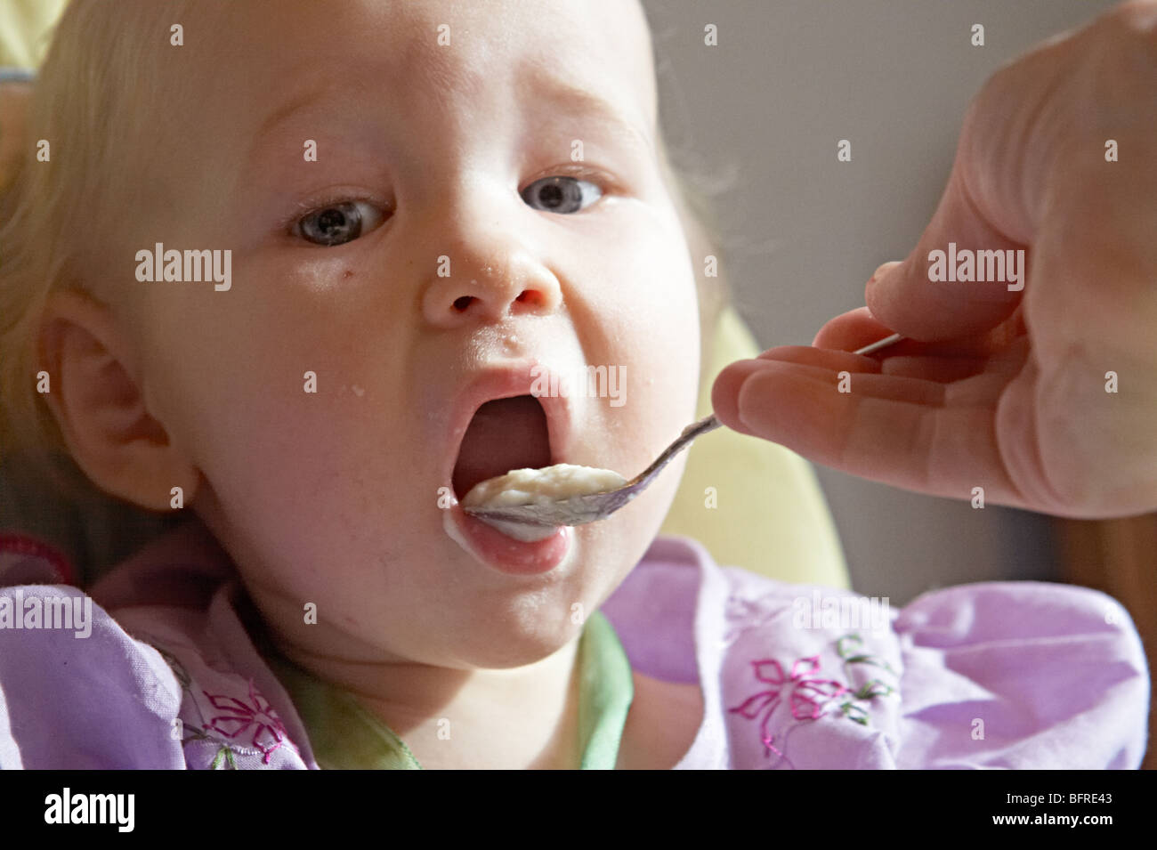 baby eating pap Stock Photo - Alamy