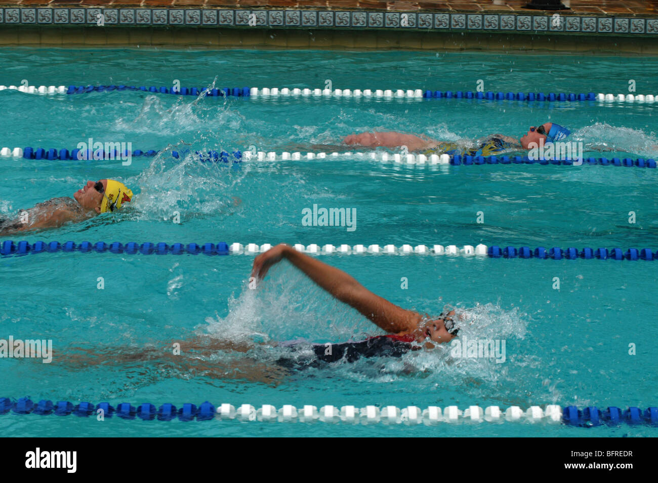Swimming pool competition day. São Roque, São Paulo, Brazil 11/07/2007 ...