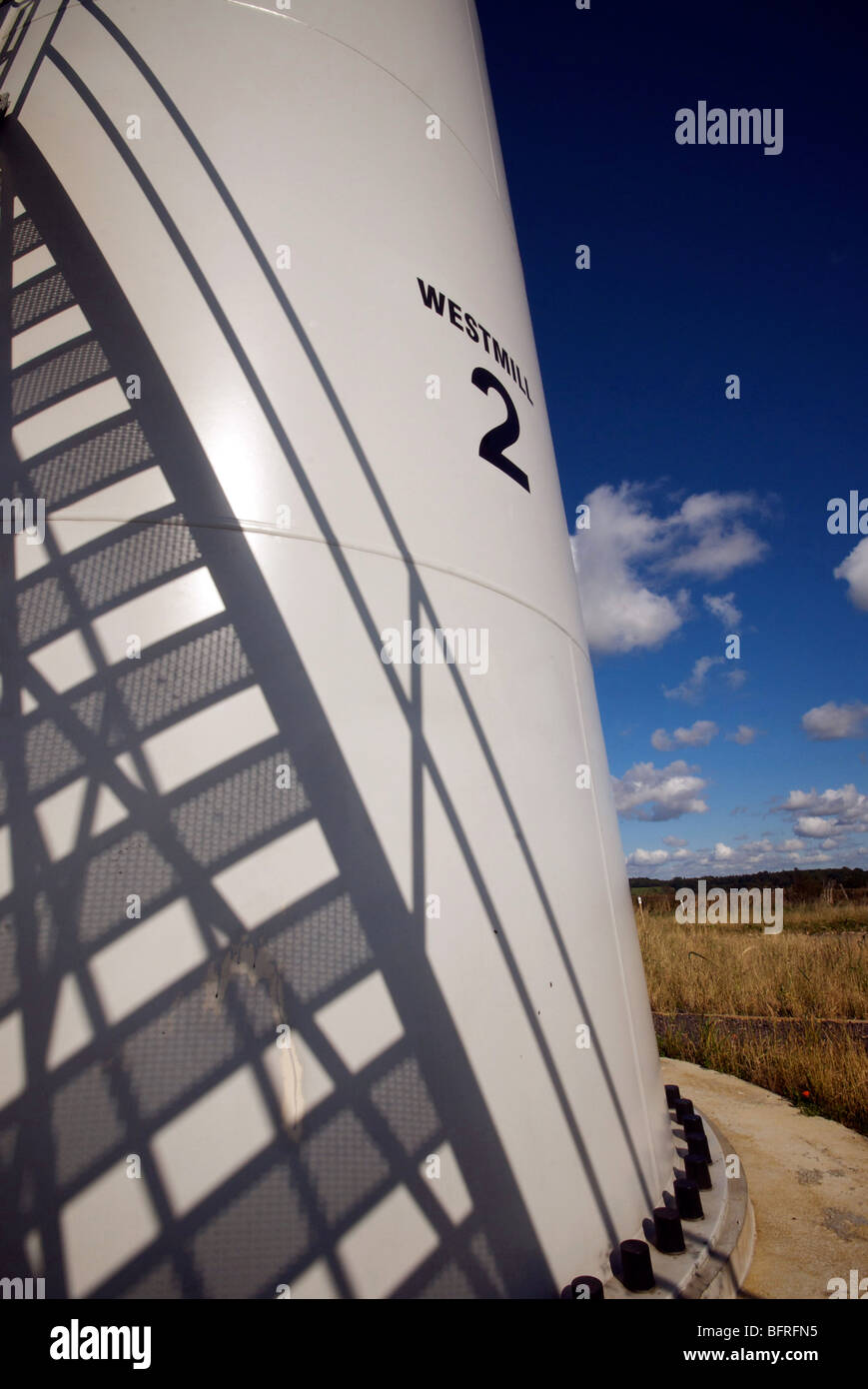 West Mill Wind Turbines Watchfield Shrivenham Wiltshire UK Stock Photo ...