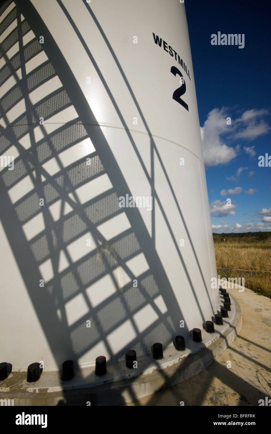West Mill Wind Turbines Watchfield Shrivenham Wiltshire UK Stock Photo ...