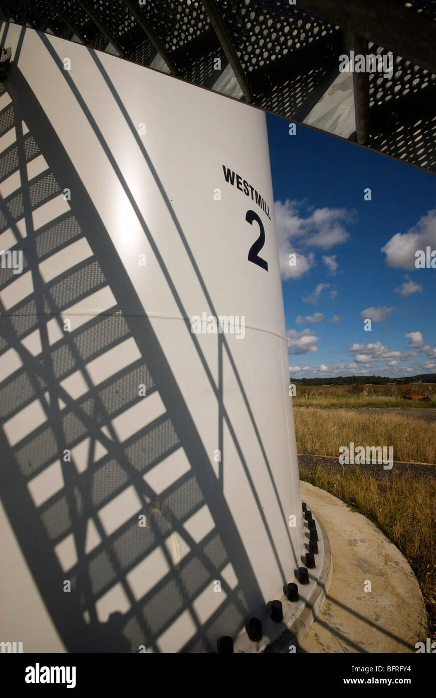 West Mill Wind Turbines Watchfield Shrivenham Wiltshire UK Stock Photo ...