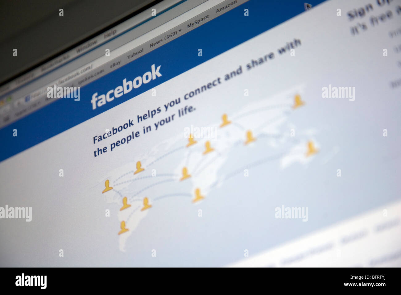 Facebook site computer hi-res stock photography and images - Alamy