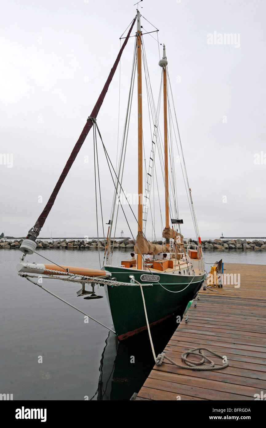 Boats in Harbor in Grand Marais Minnesota along Lake Superior Stock ...