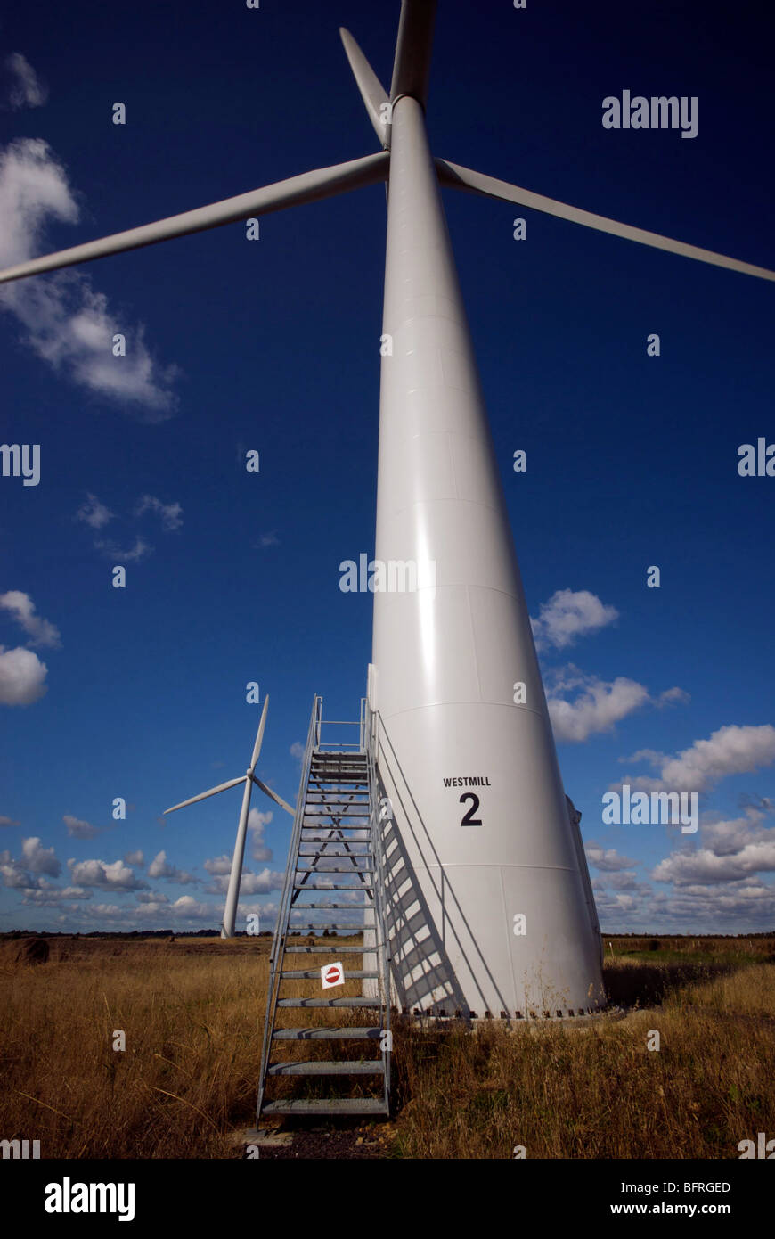 West Mill Wind Turbines Watchfield Shrivenham Wiltshire UK Stock Photo ...