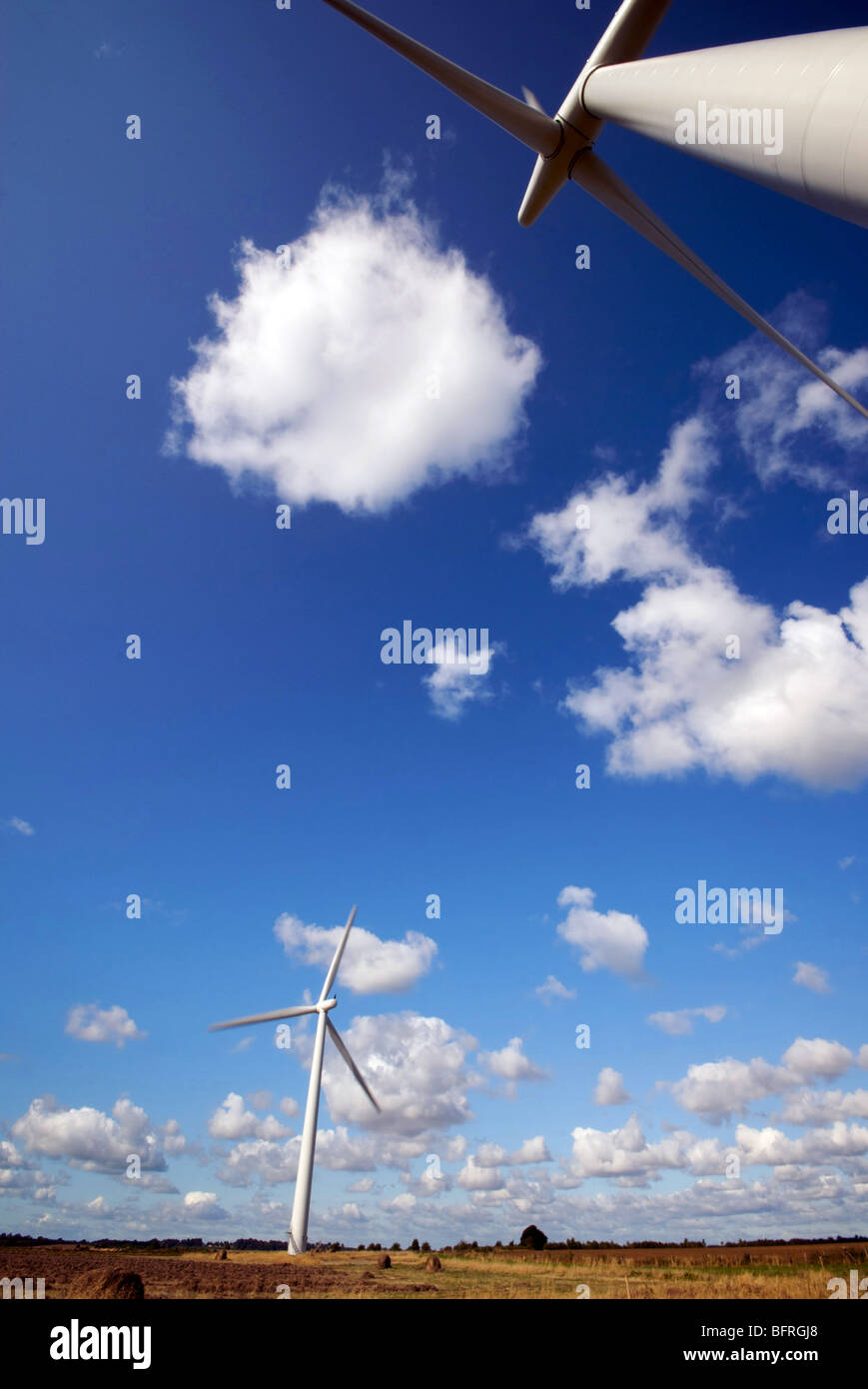 West Mill Wind Turbines Watchfield Shrivenham Wiltshire UK Stock Photo ...