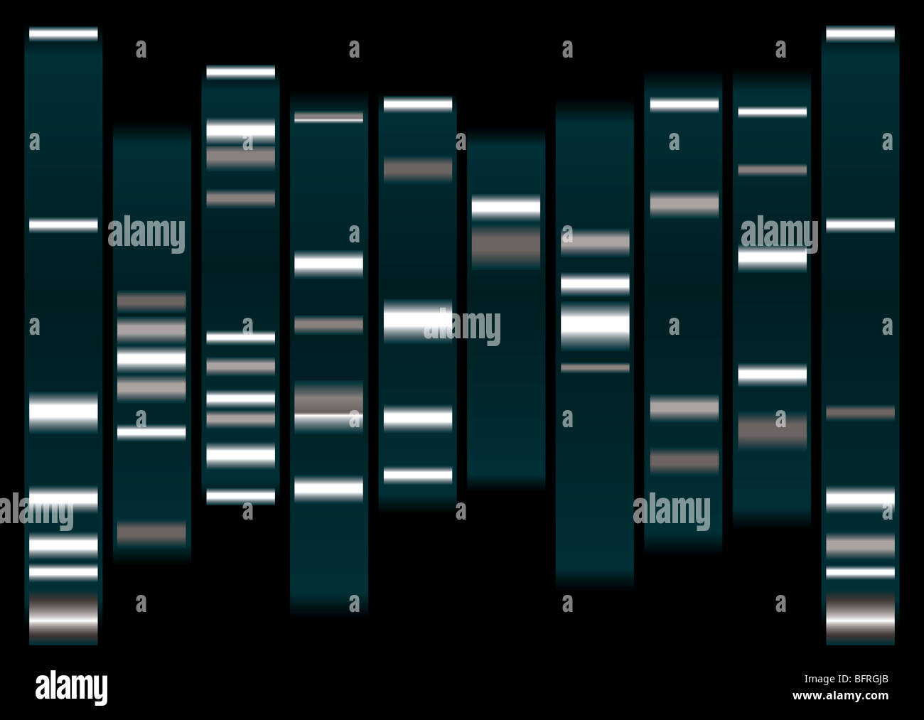 dna medical illustration with indicator marks and black background ...