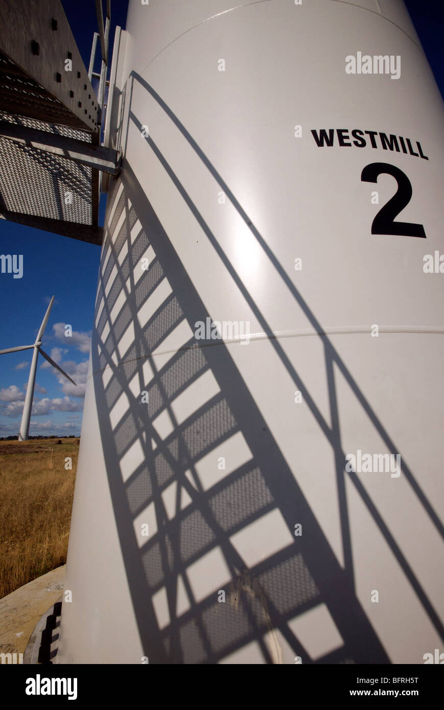 West Mill Wind Turbines Watchfield Shrivenham Wiltshire UK Stock Photo ...