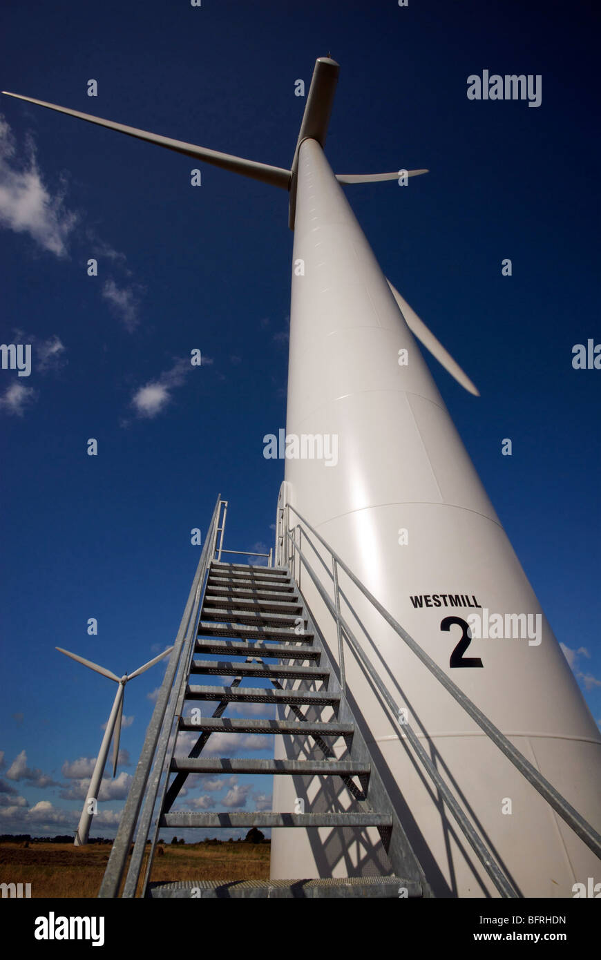 West Mill Wind Turbines Watchfield Shrivenham Wiltshire UK Stock Photo ...