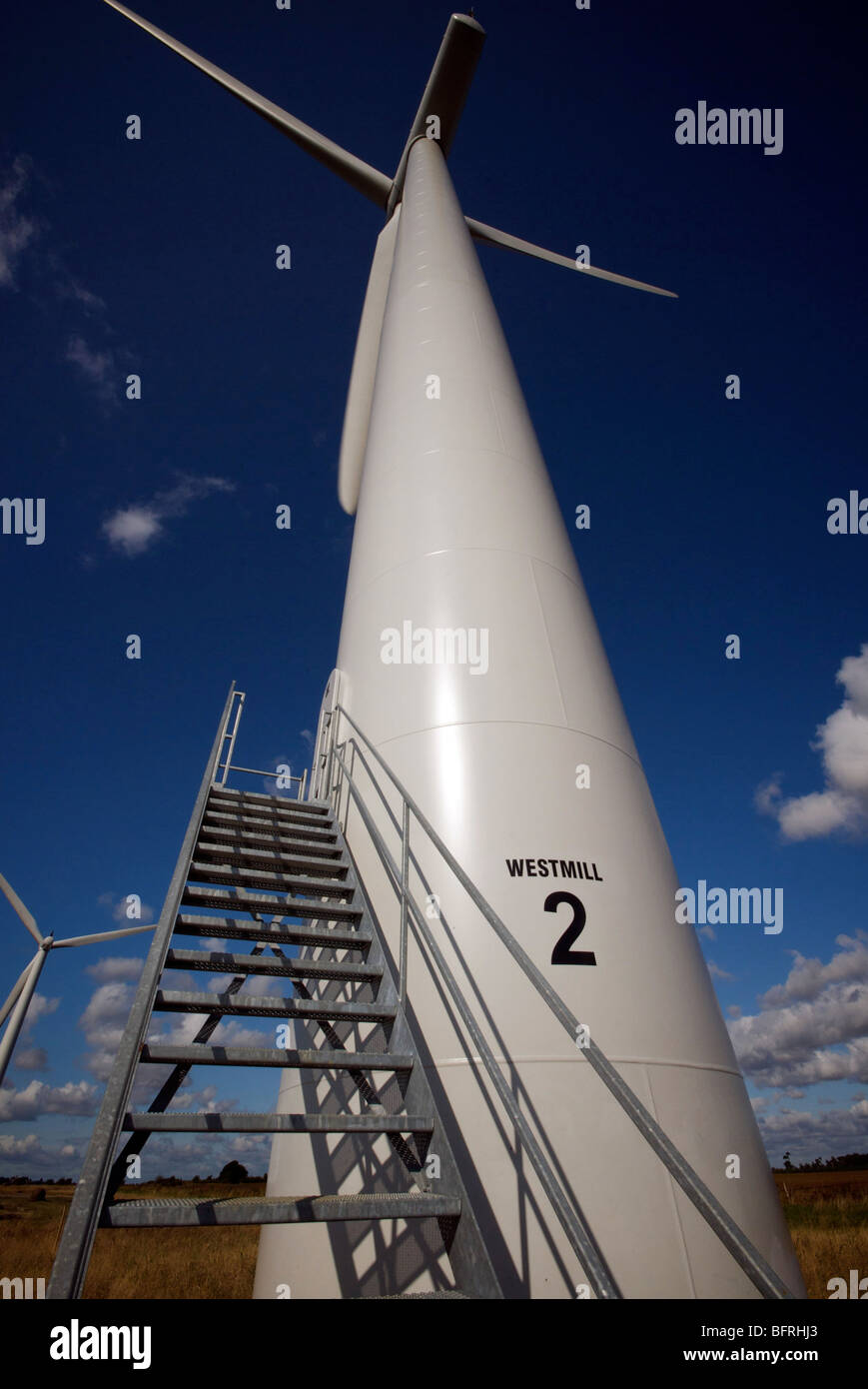 West Mill Wind Turbines Watchfield Shrivenham Wiltshire UK Stock Photo ...