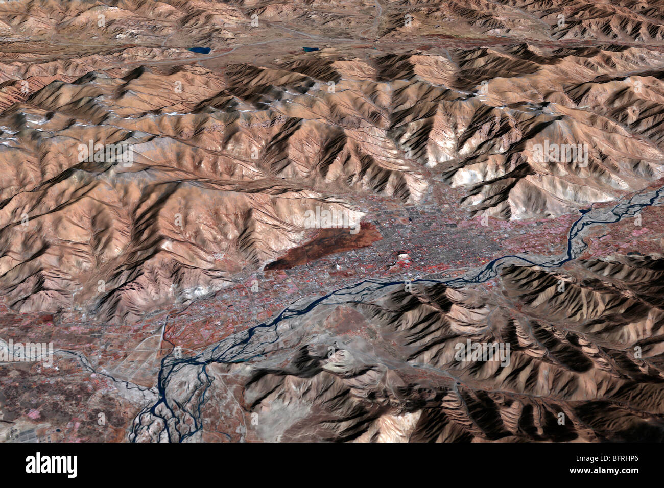 Satellite image of tibet hi-res stock photography and images - Alamy