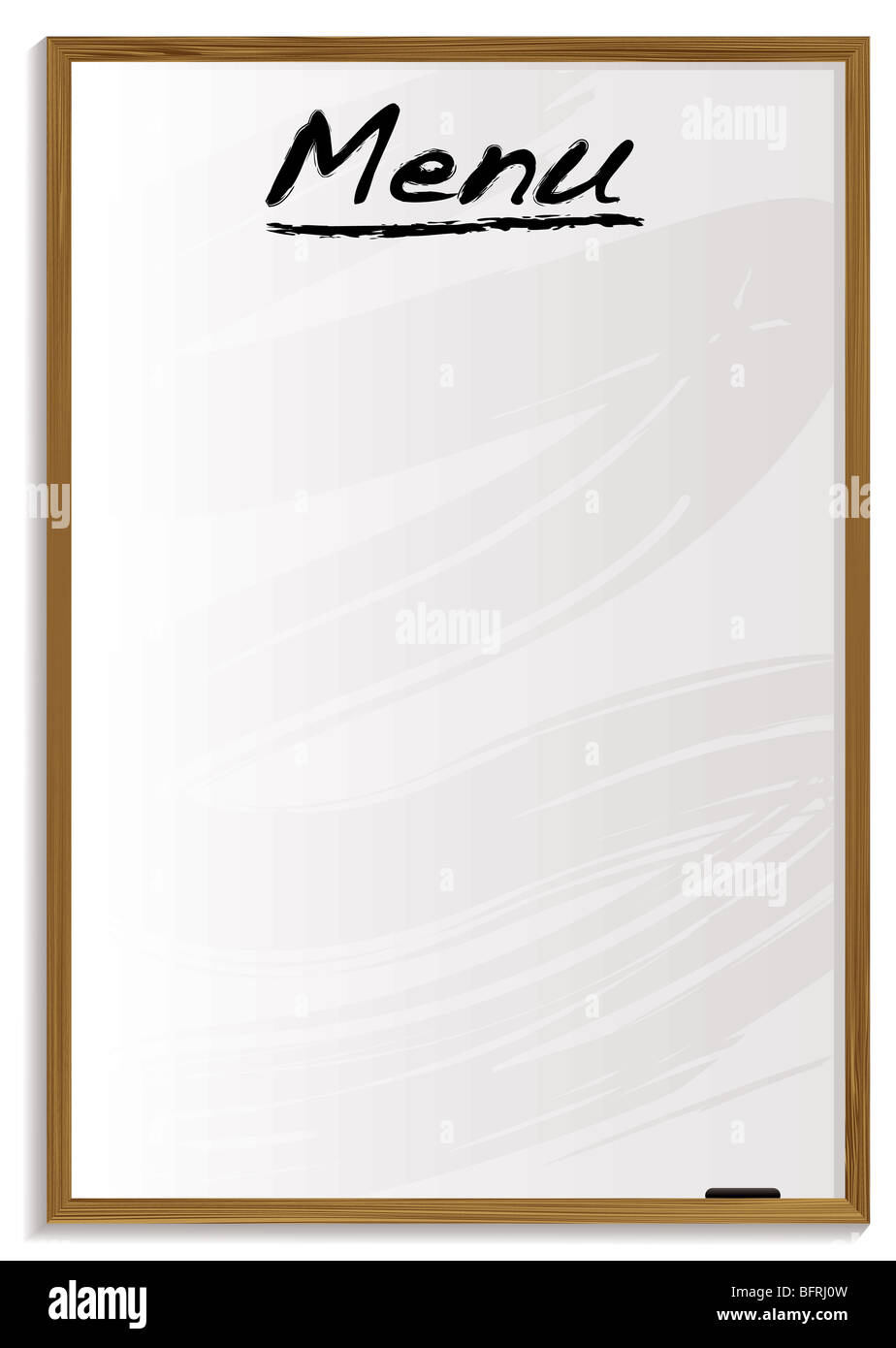 white board blank menu with room to add your own text Stock Photo - Alamy