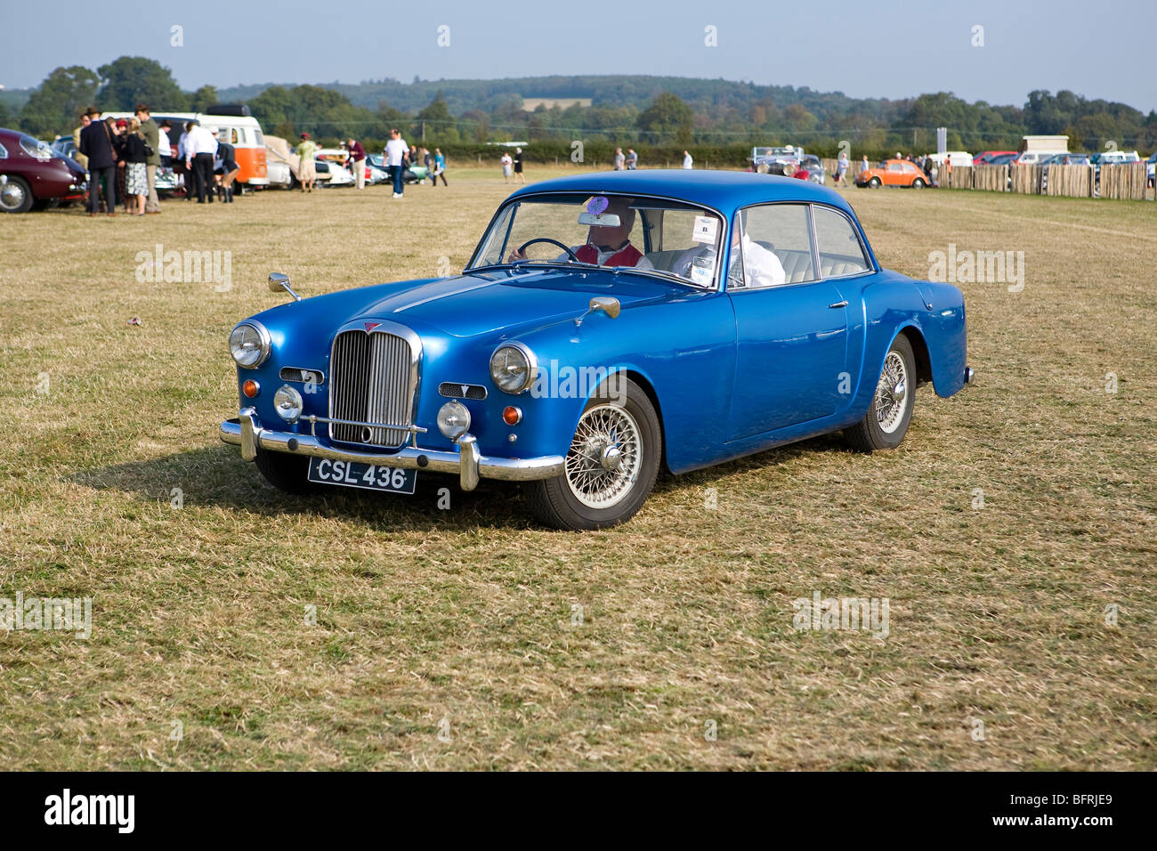 A 1959 Blue Alvis classic car at Goodwood Revival, Chichester, West ...