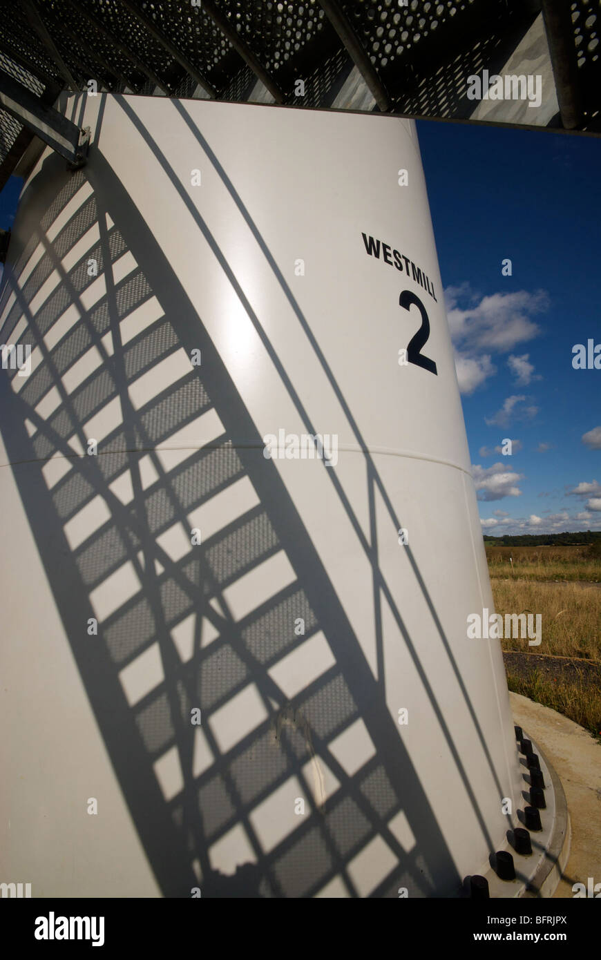 West Mill Wind Turbines Watchfield Shrivenham Wiltshire UK Stock Photo ...