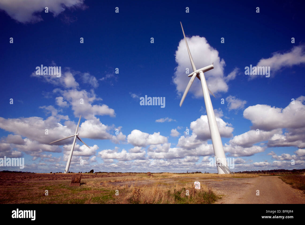 West Mill Wind Turbines Watchfield Shrivenham Wiltshire UK Stock Photo ...