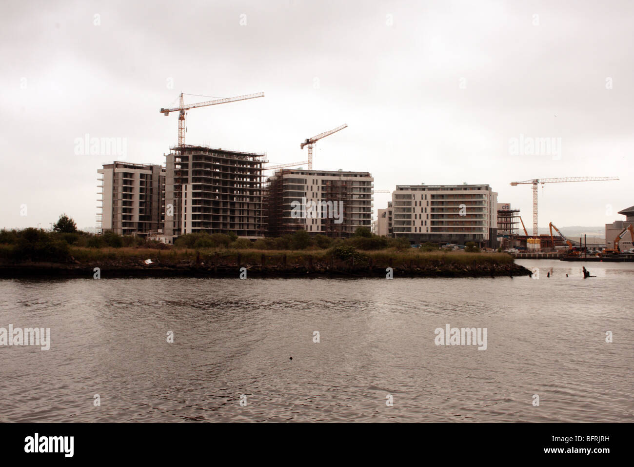Construction site on Queens Island, Belfast, Northern Ireland Stock ...