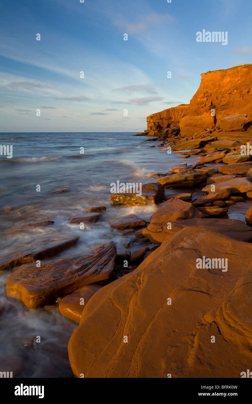 Cavendish cliffs, Prince Edward Island National Park, Canada Stock ...