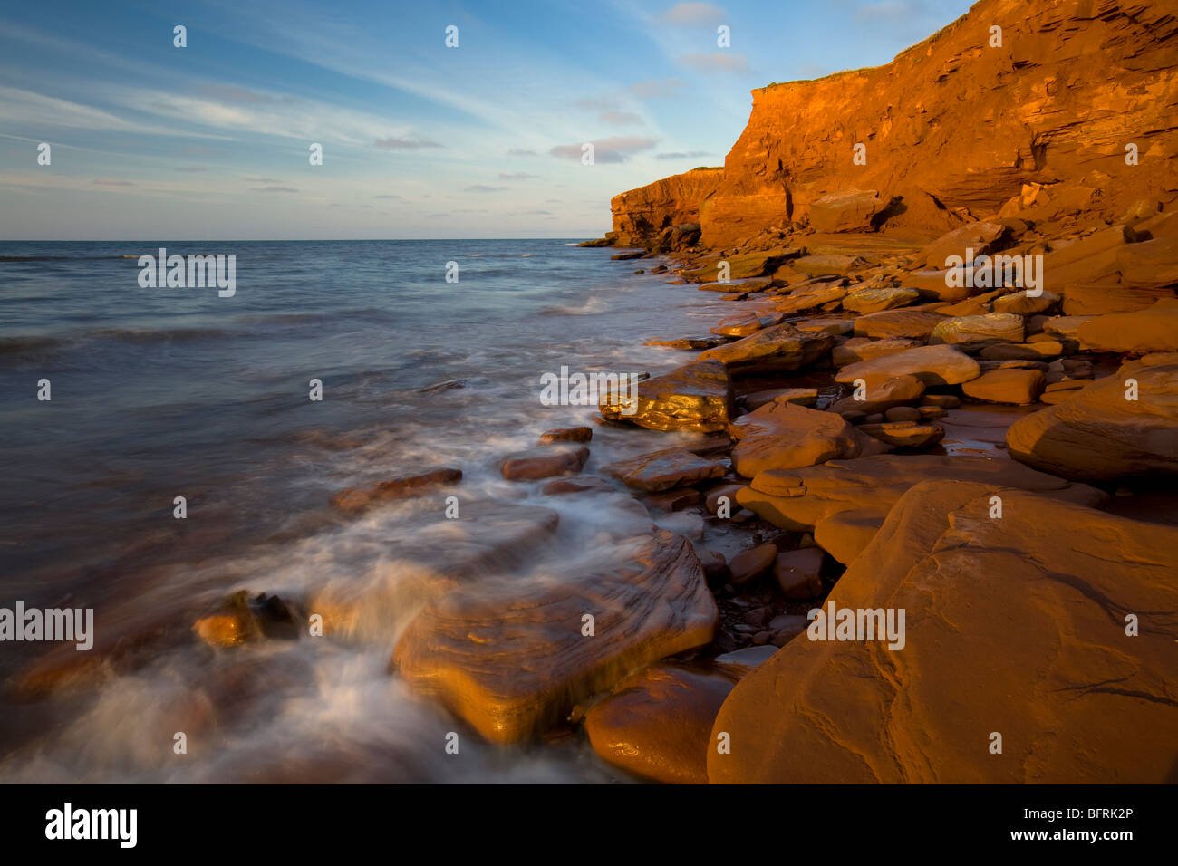 Cavendish cliffs, Prince Edward Island National Park, Canada Stock ...