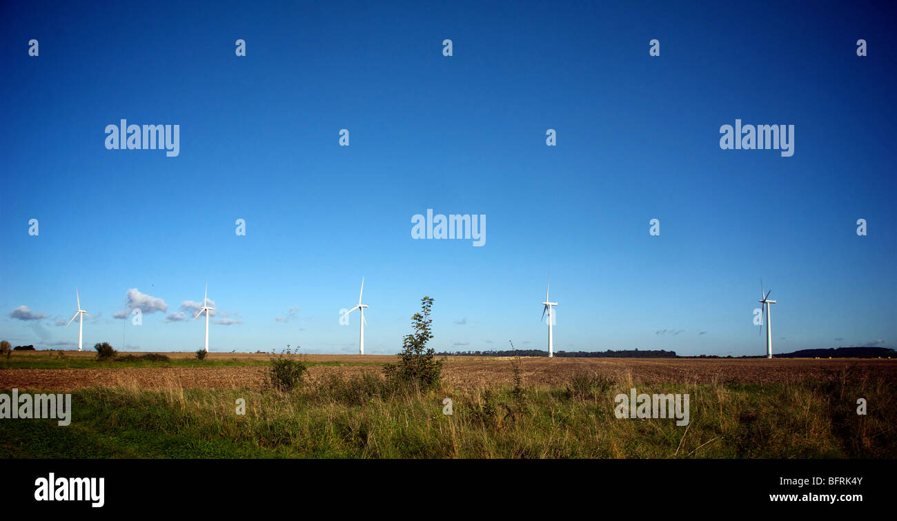 West Mill Wind Turbines Watchfield Shrivenham Wiltshire UK Stock Photo ...