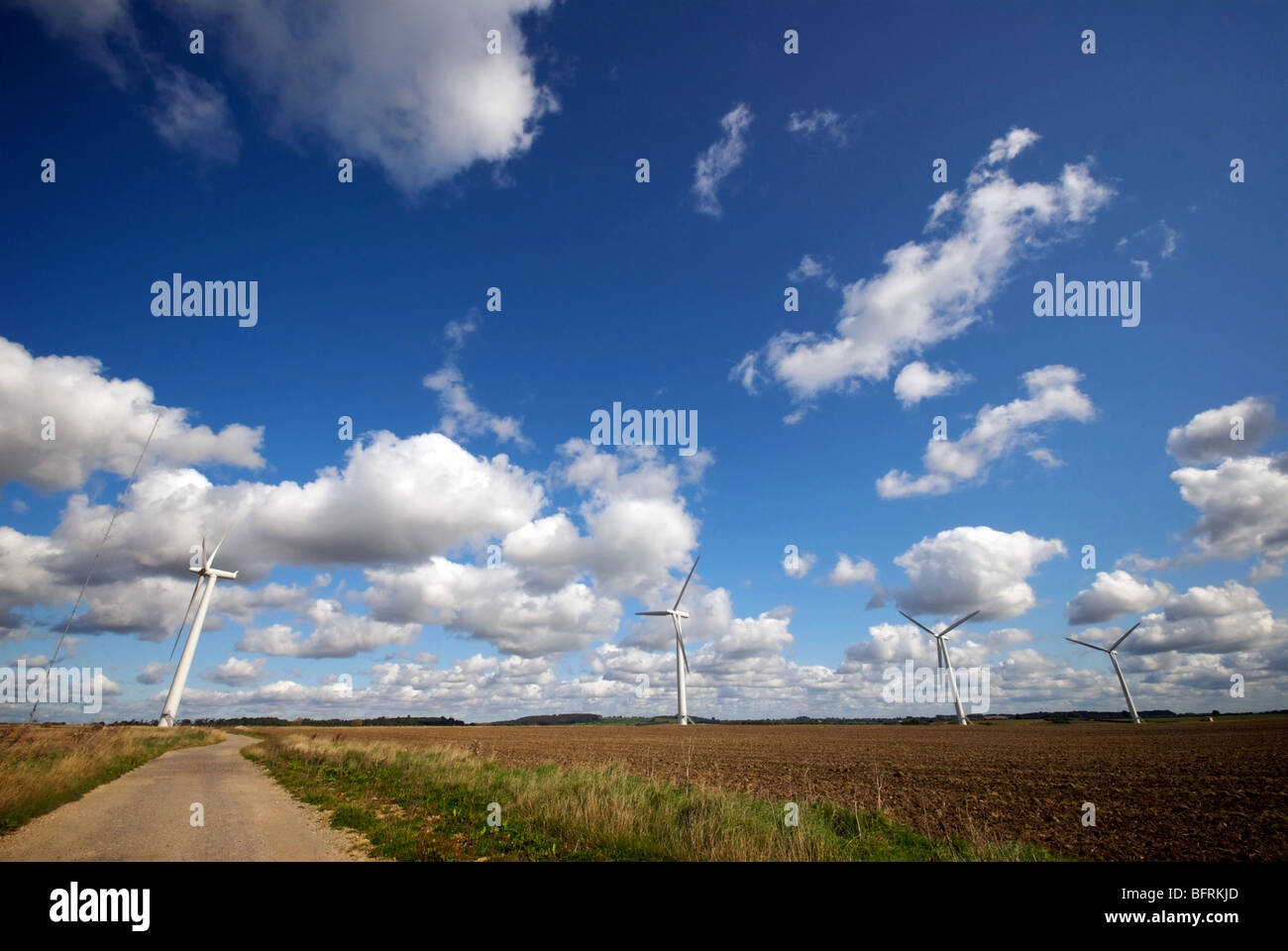 West Mill Wind Turbines Watchfield Shrivenham Wiltshire UK Stock Photo ...