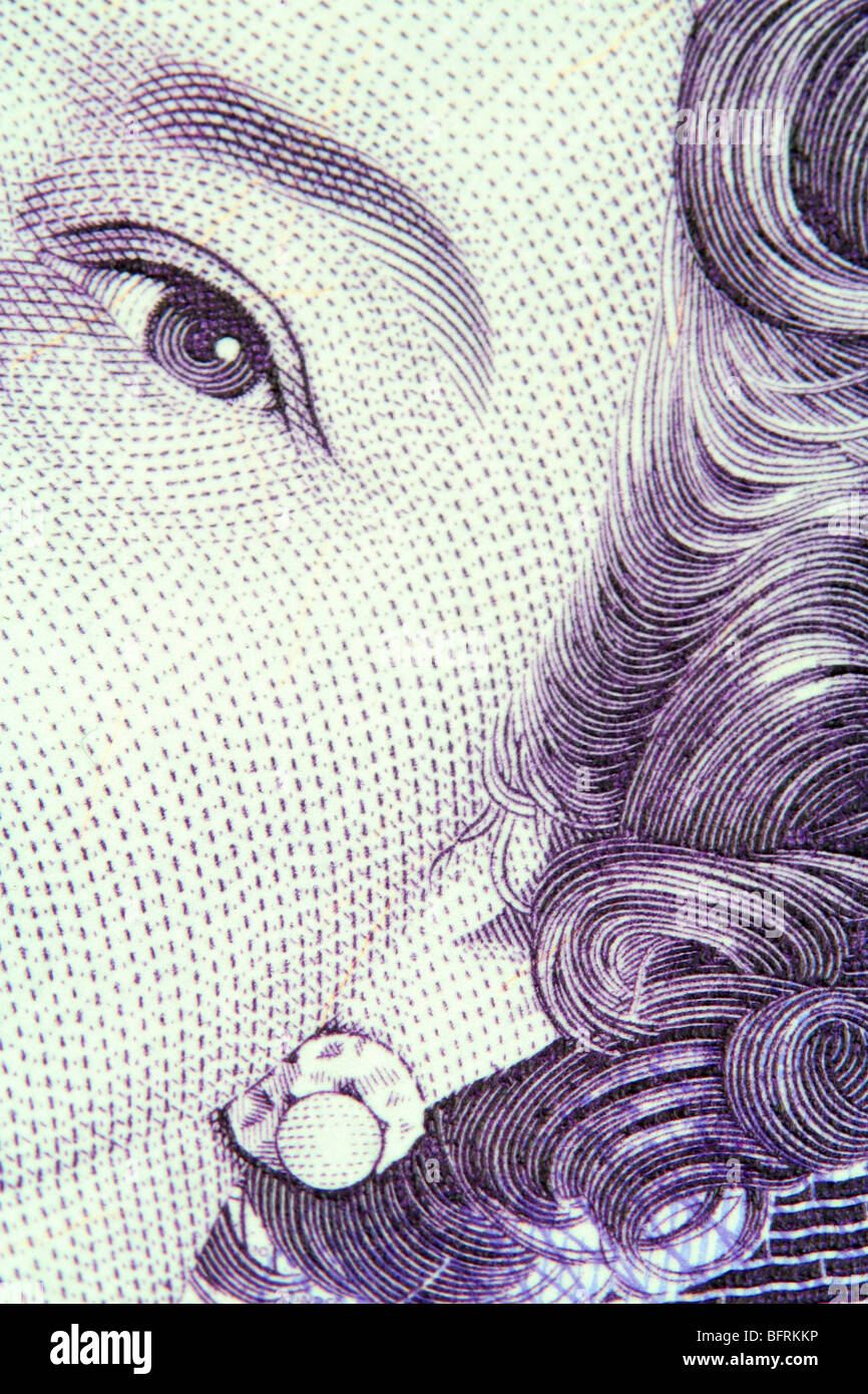 close up of part of a £20 note Stock Photo - Alamy