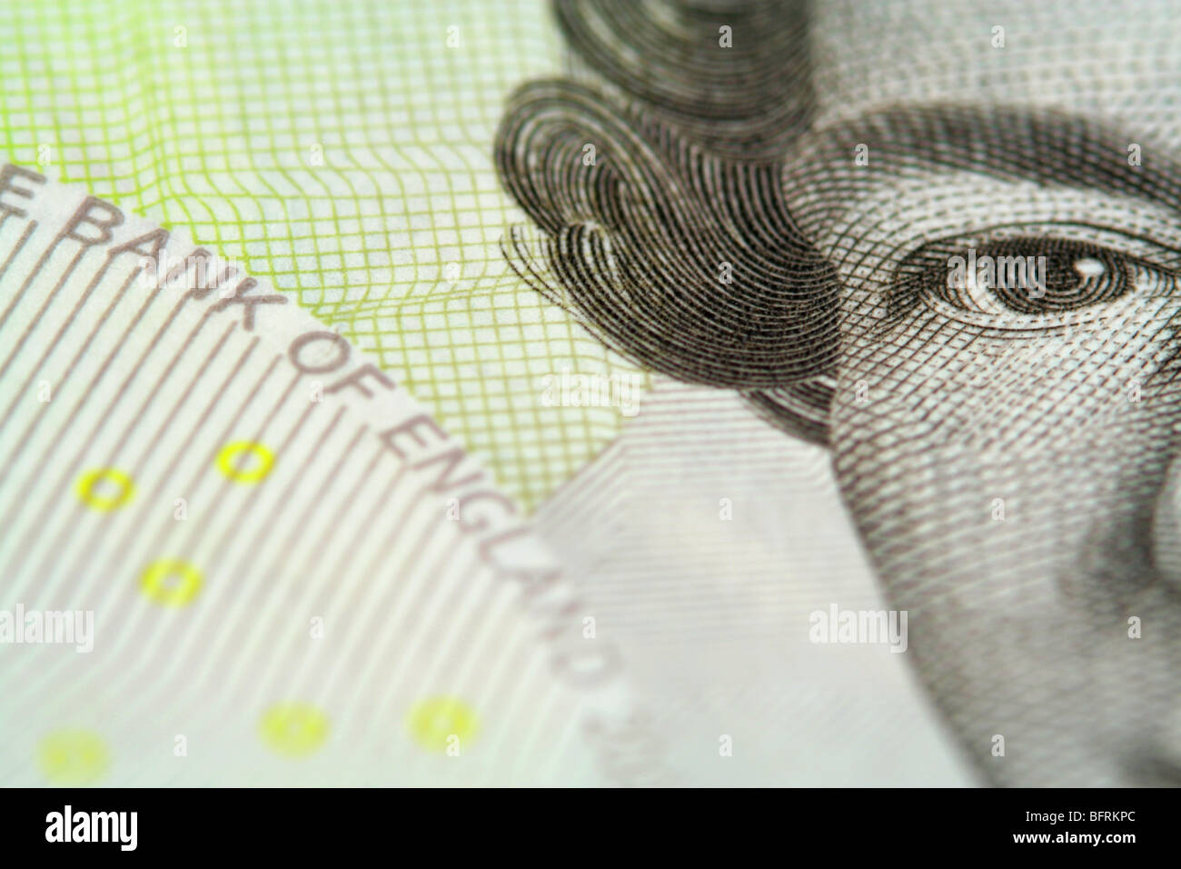 close up of part of a £5 note Stock Photo - Alamy