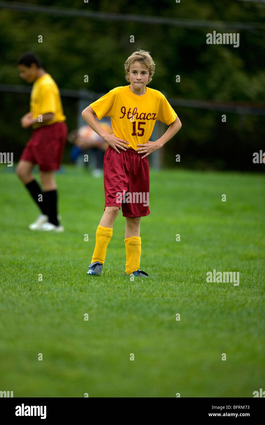 Boys Age 12 Playing Soccer - New York - USA Stock Photo - Alamy