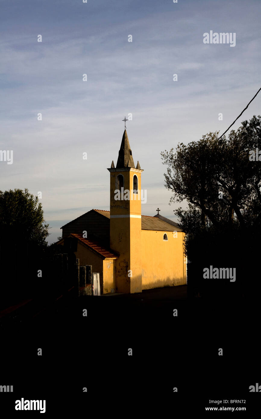 Church Cassisi Celle Ligure Liguria Italy Stock Photo - Alamy
