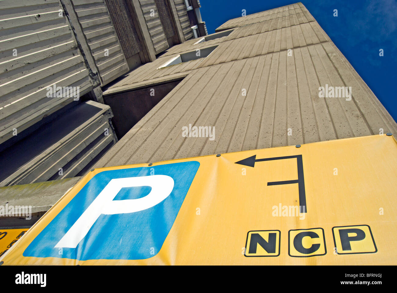 national car parks, ncp, sign with directions in kingston upon thames ...